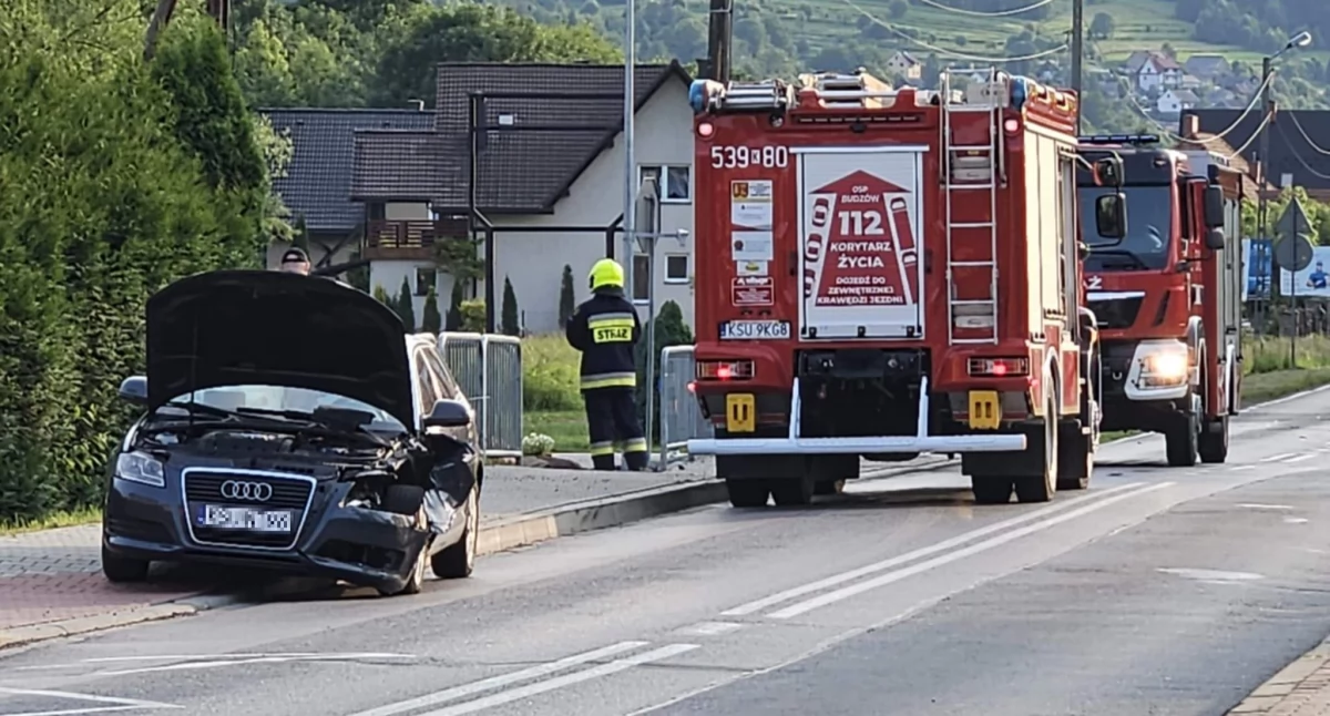 Wypadek drogowy w Budzowie - wiadomości Sucha Beskidzka