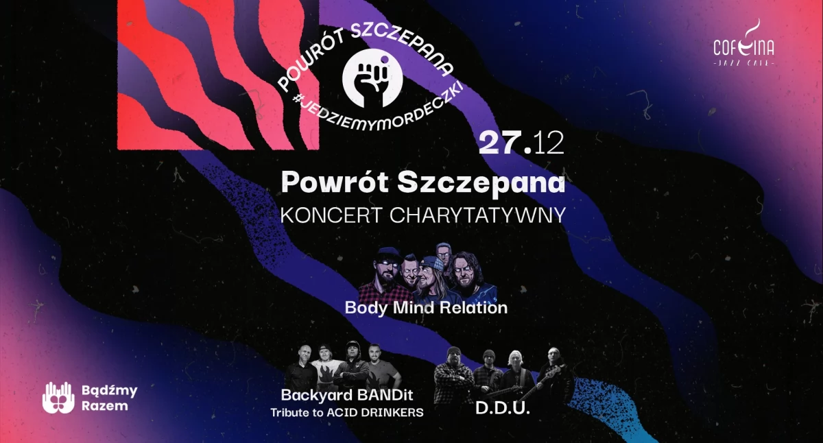 Charytatywny koncert „Powrót Szczepana” w Cofeina Jazz Cafe - wiadomości